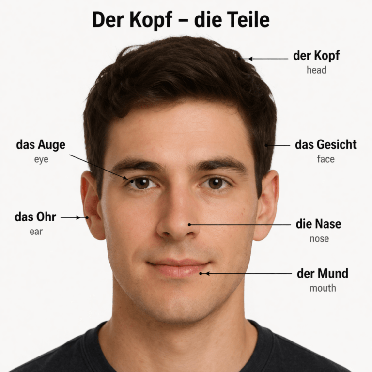 German Body Parts: Beginner Vocabulary With Example Sentences